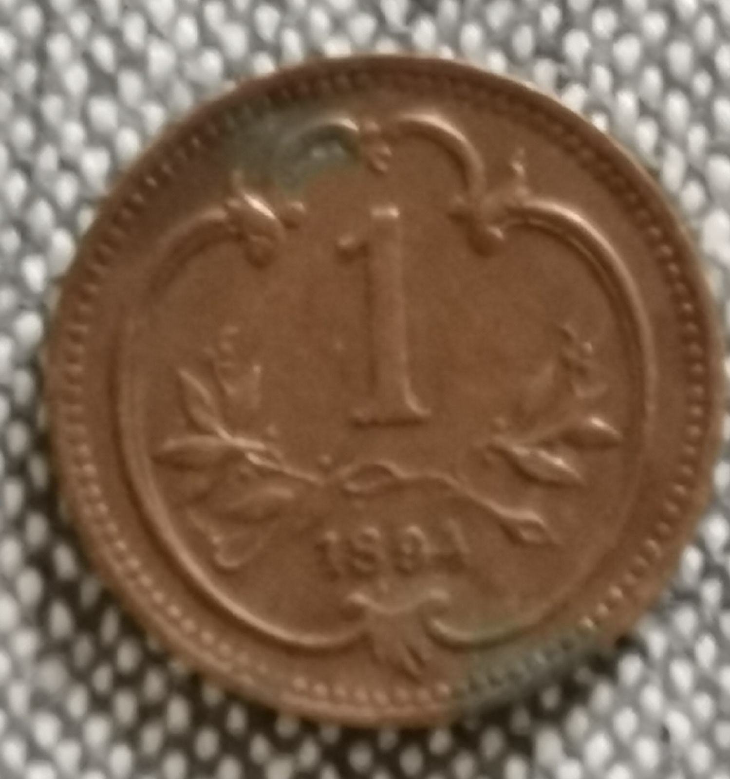 KOVANICA 1 HELLER 1894.