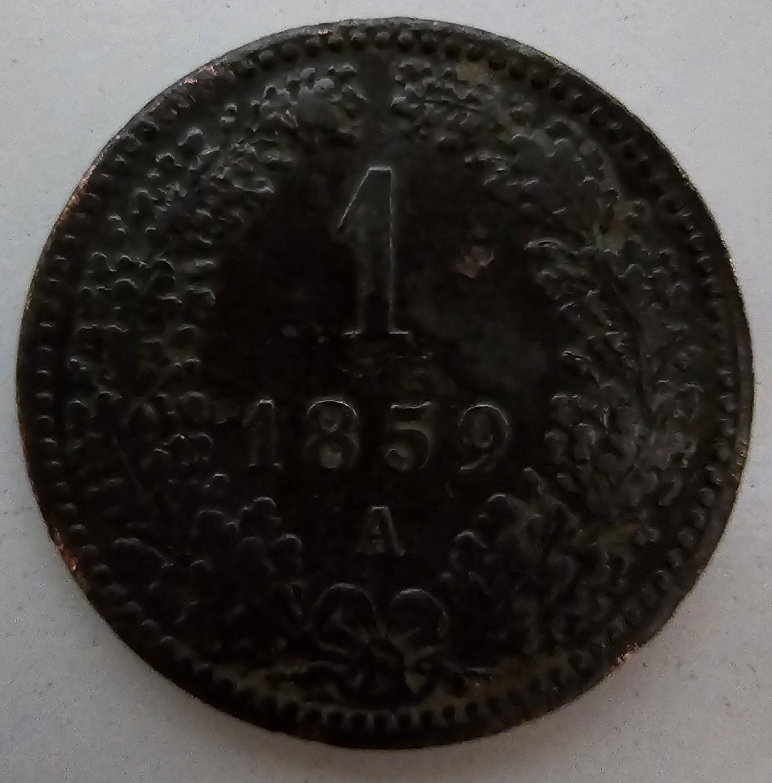 Kovanica 1 Kreuzer (Austrija) 1859.