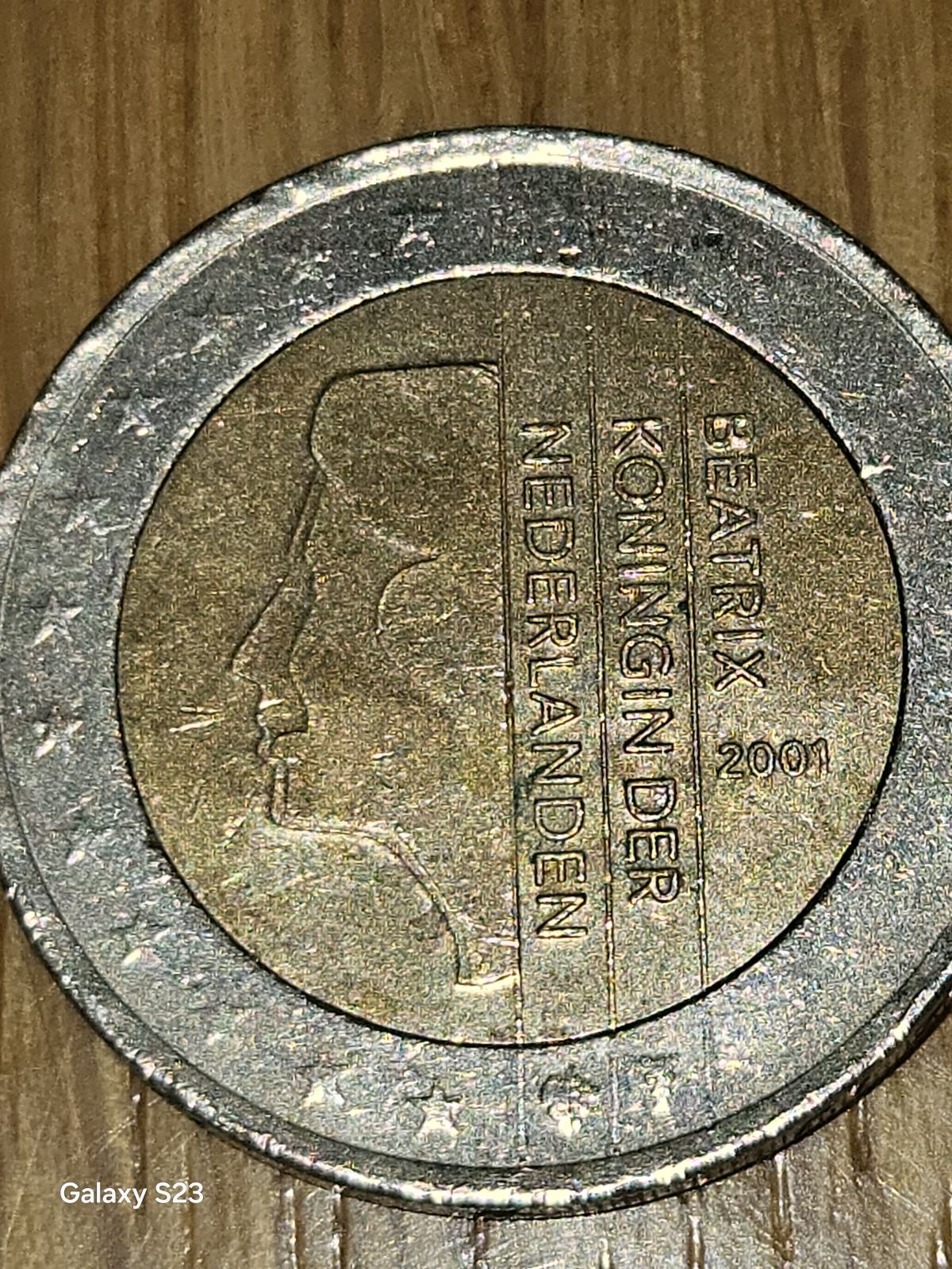 Kovanica 2 EUR Kraljica Beatrix 2001