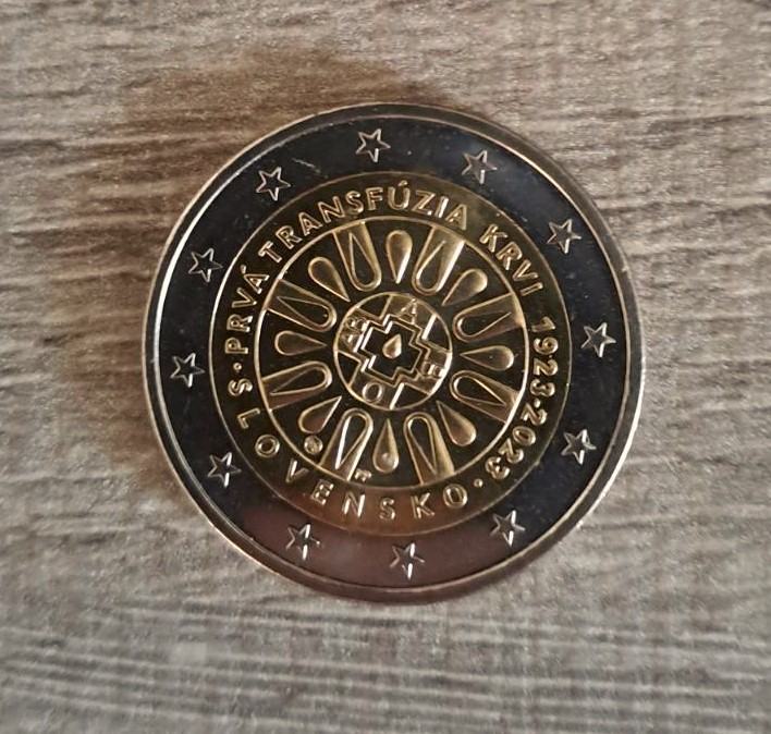 Kovanica 2 EUR Slovačka 2023 - 100. Obljetnica prve transfuzije UNC