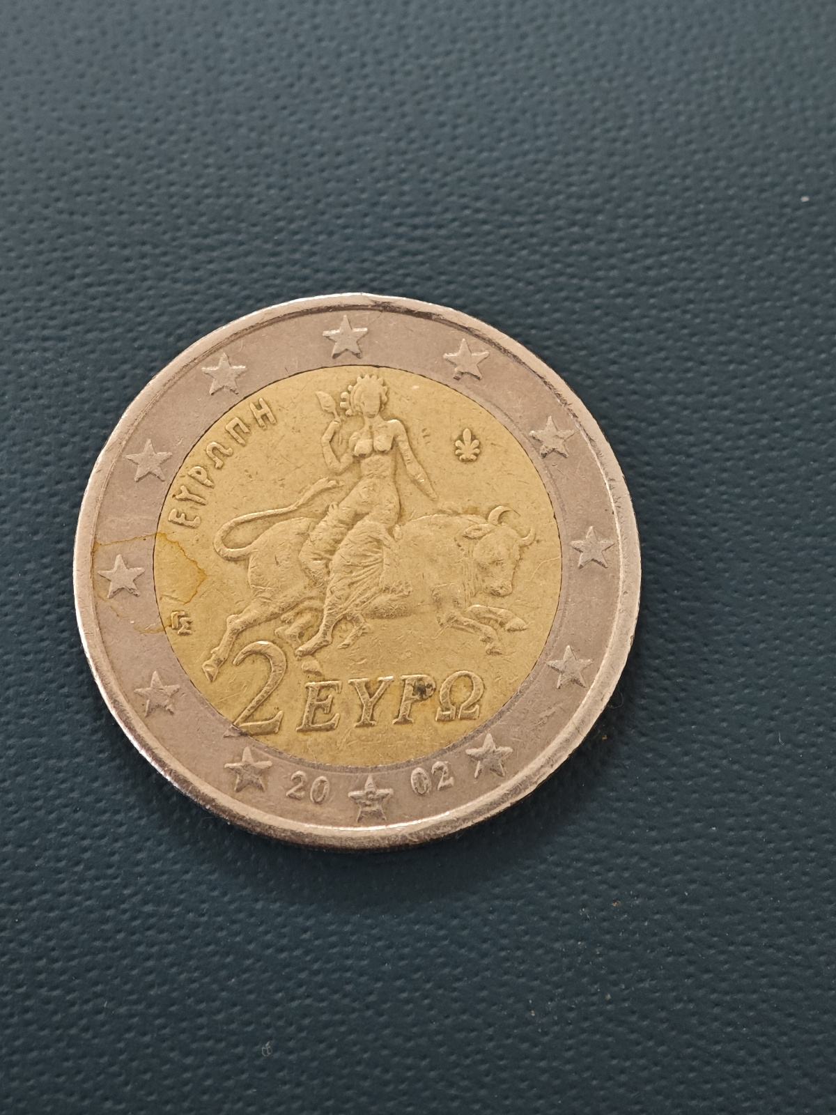 Kovanica 2 EURA 2002. Grčka