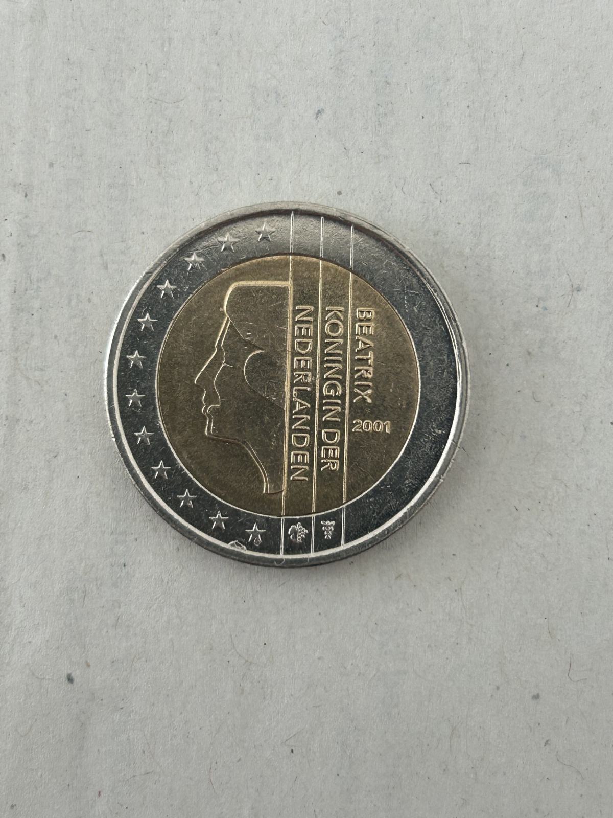 KOVANICA 2 EURA-Beatrix Koningin der Nederlanden 2001