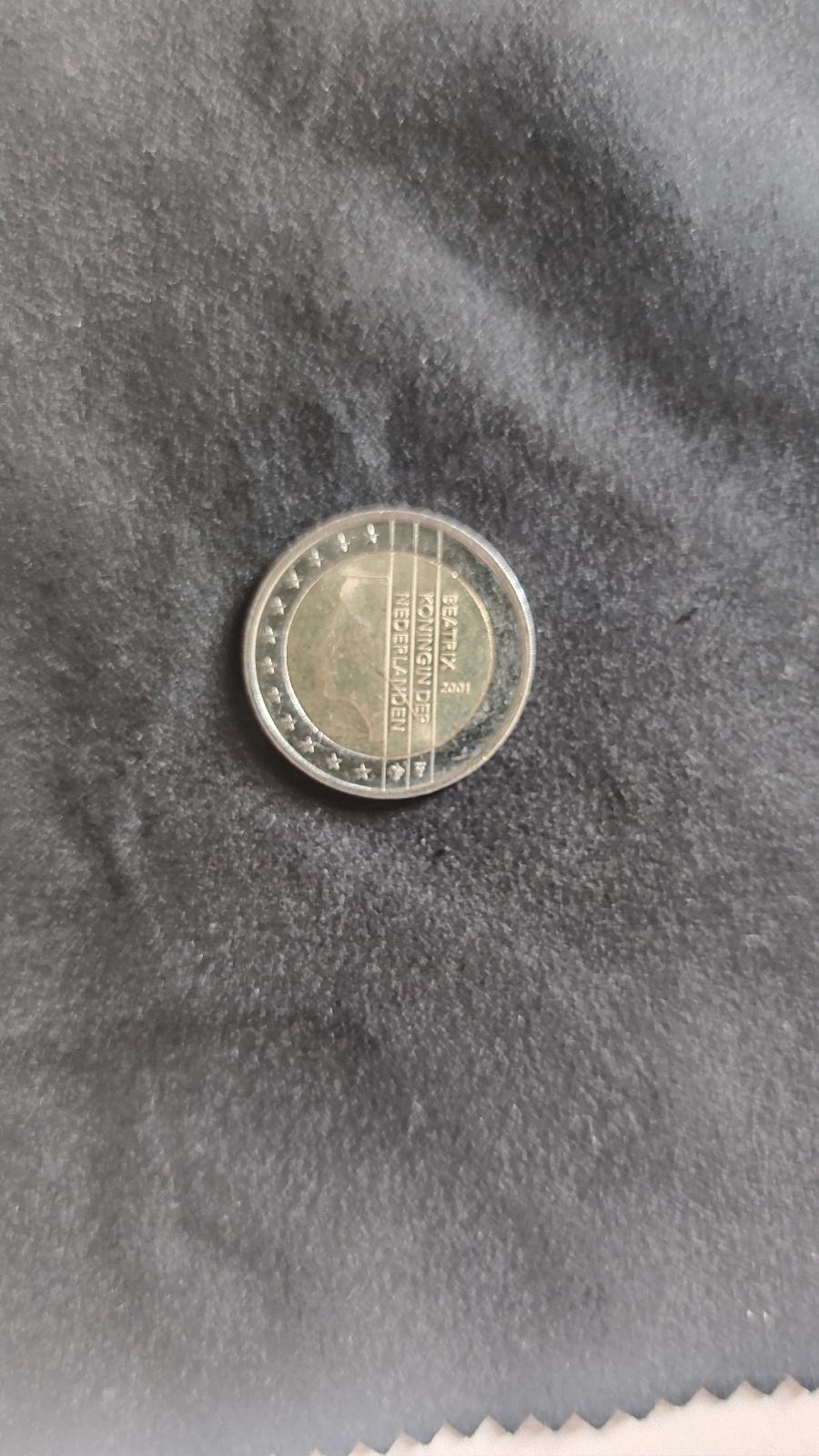 Kovanica od 2 eura Beatrix Koningin der Nederlanden 2001