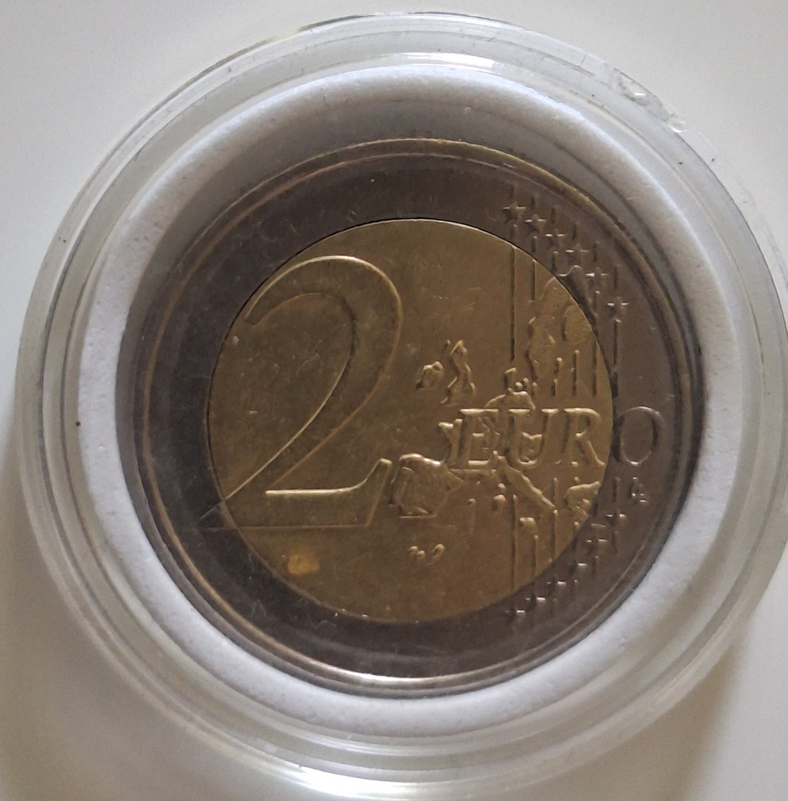KOVANICA 2 EURO 2002. GRČKA-GREŠKA-SLOVO S UTISNUTO U ZVIJEZDU-RARE