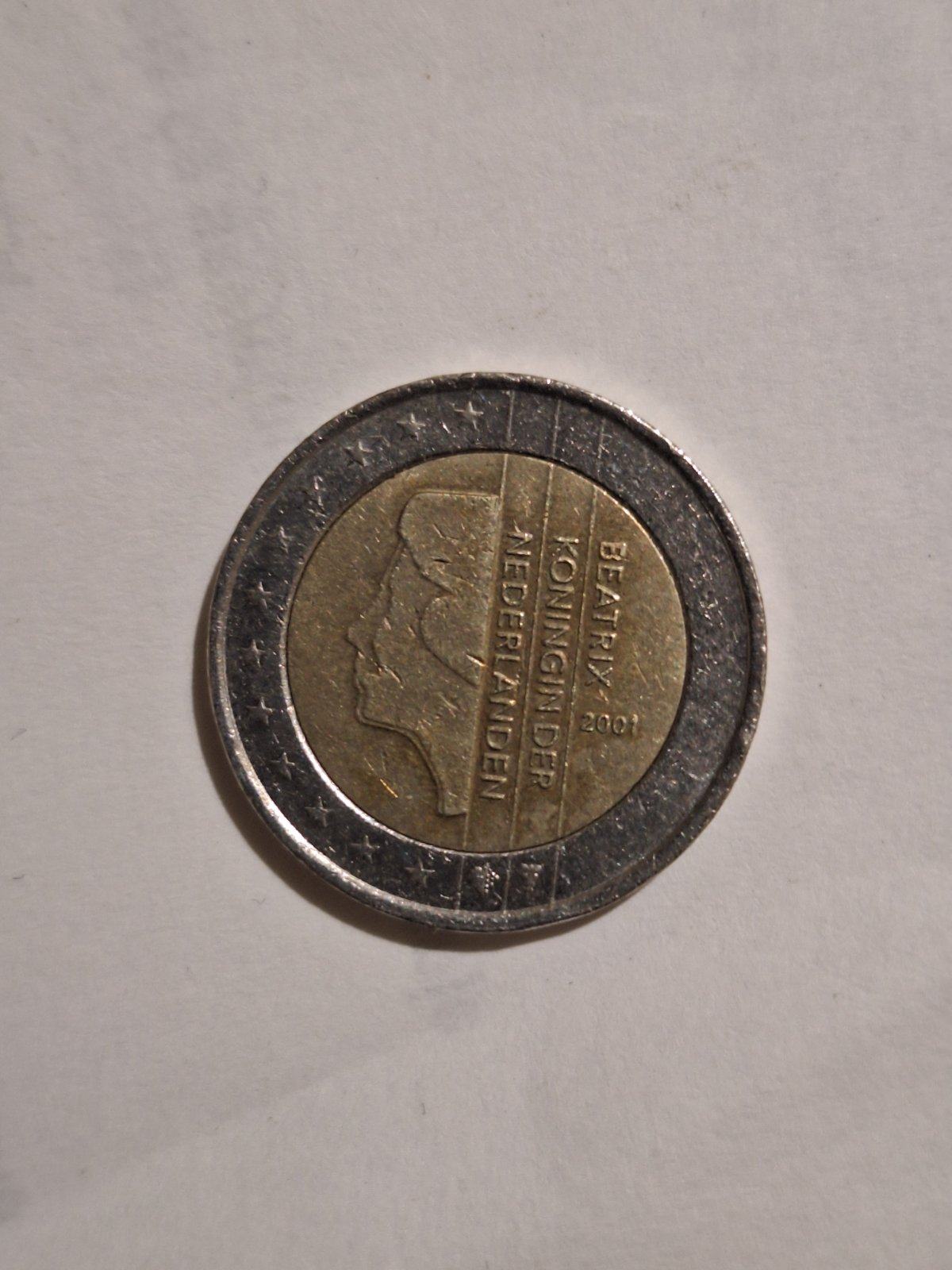 Kovanica od 2€ Kraljice Beatrix