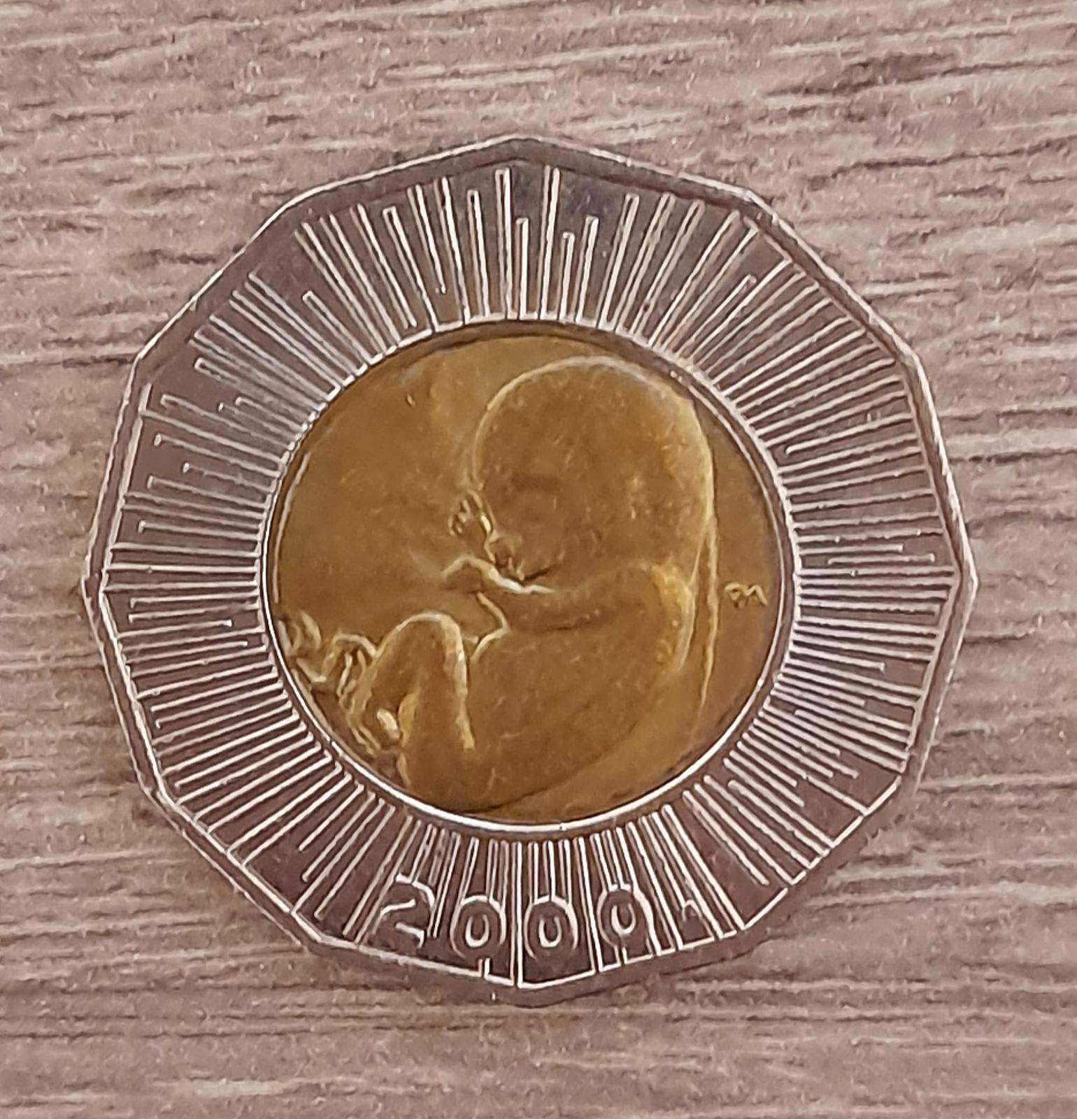 Kovanica 25 kuna - Fetus 2000.