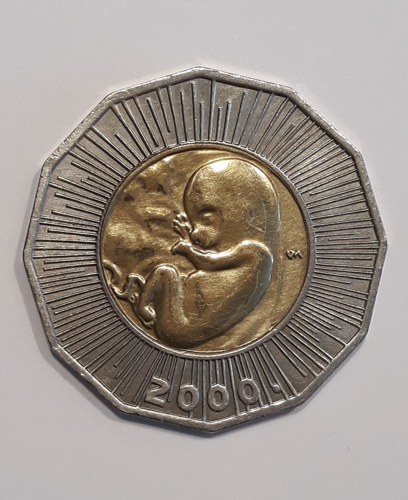 KOVANICA 25 kn. FETUS (beba), 2000.g., UNC Kvalitete
