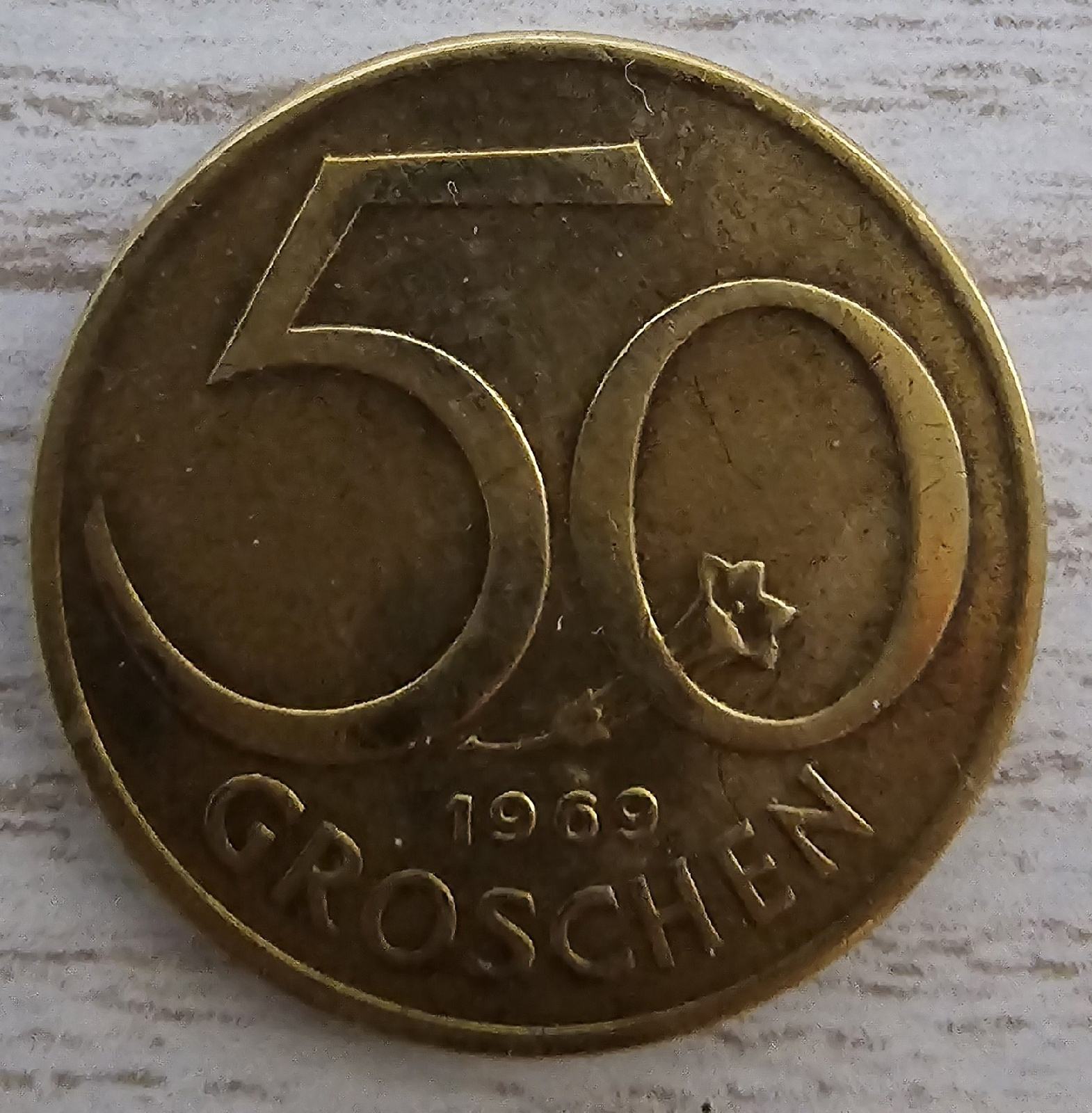 Kovanica 50 Grochena (Austrija) 1969.