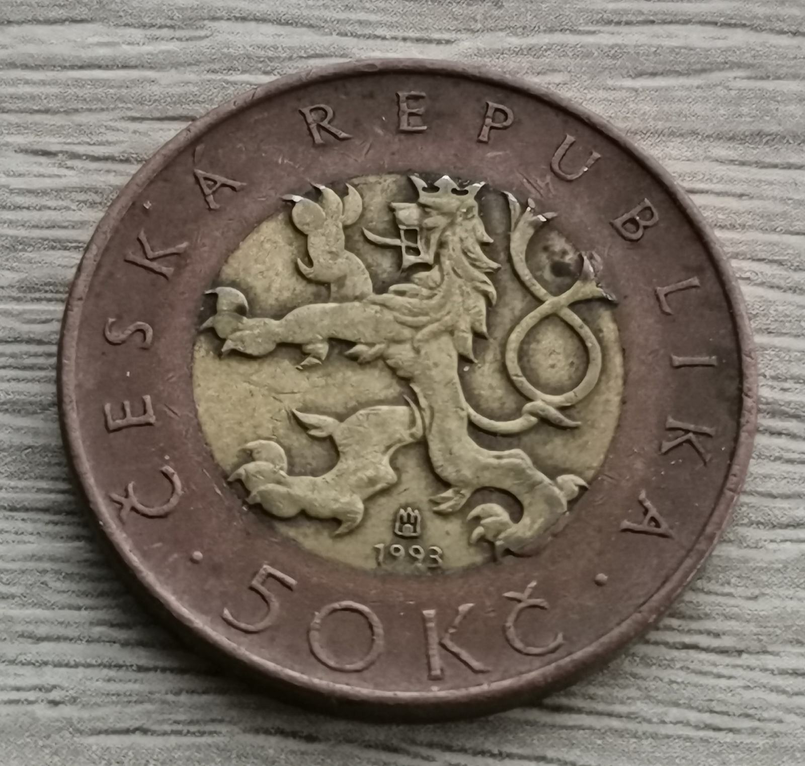 KOVANICA 50 KČ 1993.-ČESKA