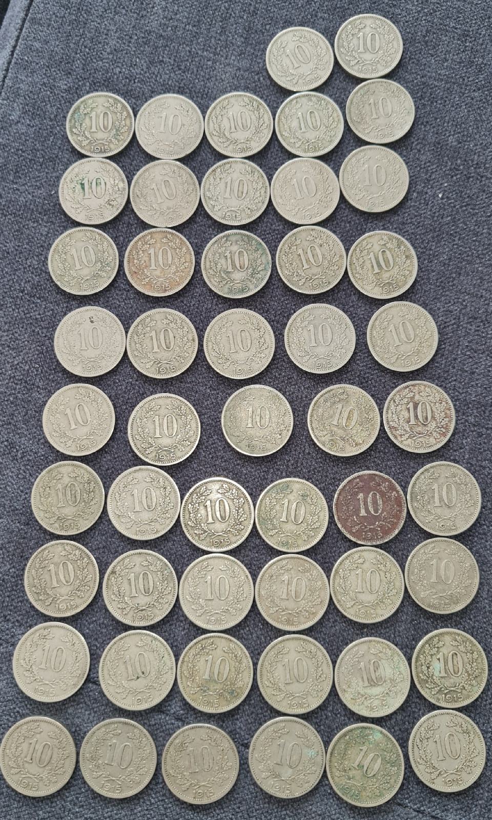 kovanice od 10 filera iz 1915. i 1916.