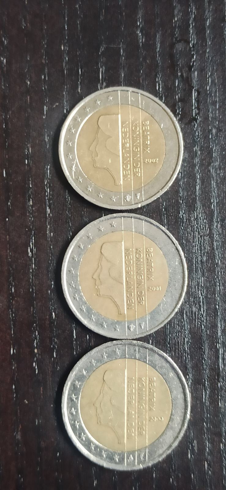 kovanice 2 eura komplet BEATRIX KONINGIN DER NEDERLAND