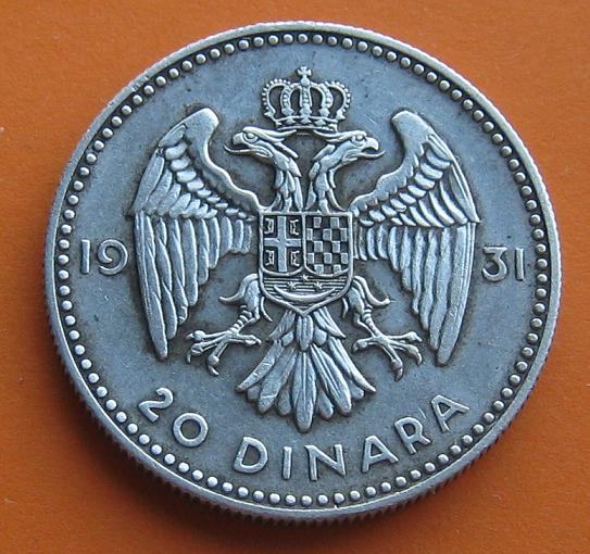 Kraljevina Jugoslavija 20 dinara 1931