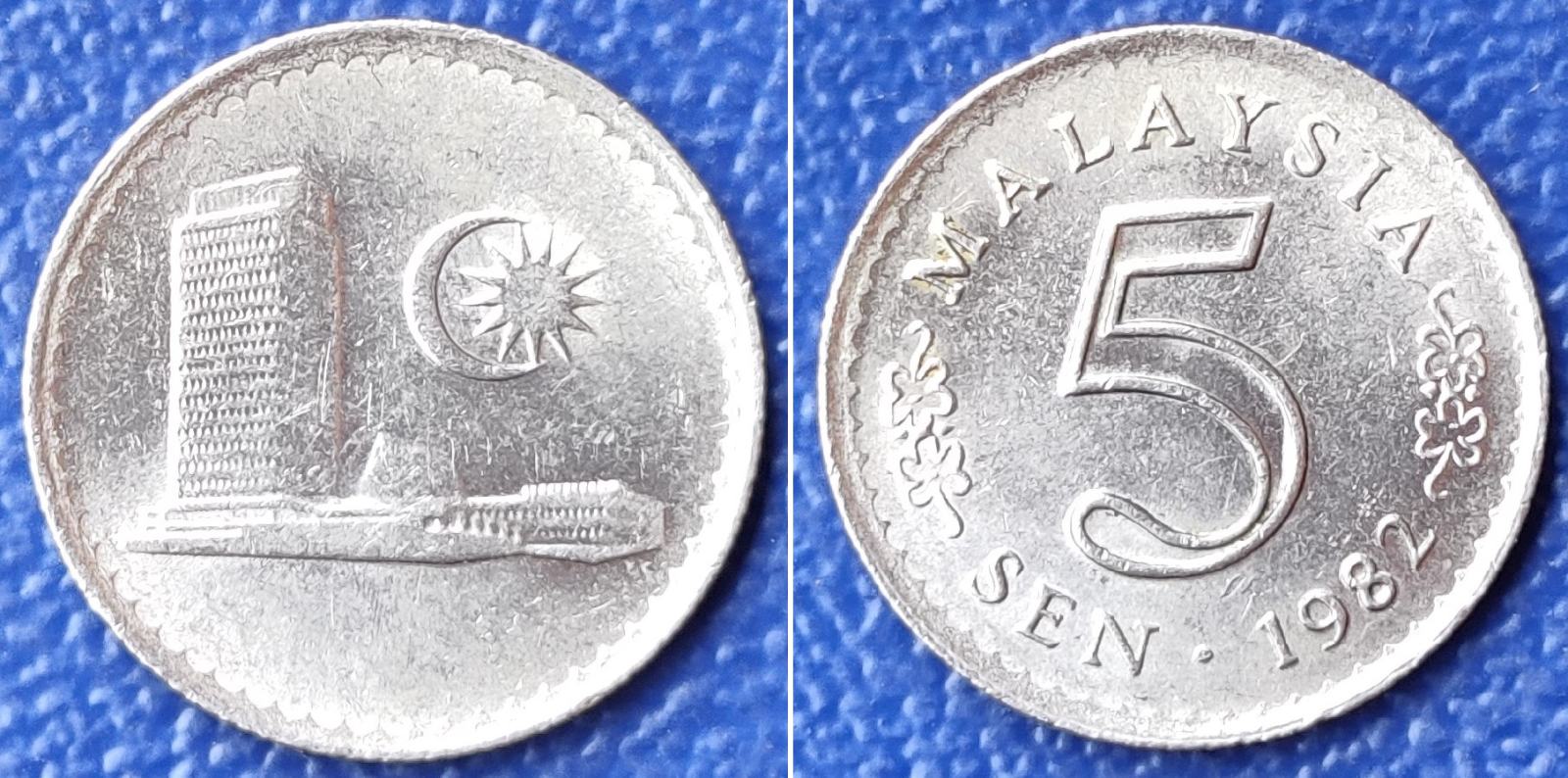 Malaysia 5 sen, 1982