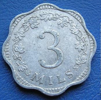 MALTA 3 MILS 1972