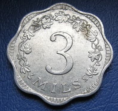 MALTA 3 MILS 1972