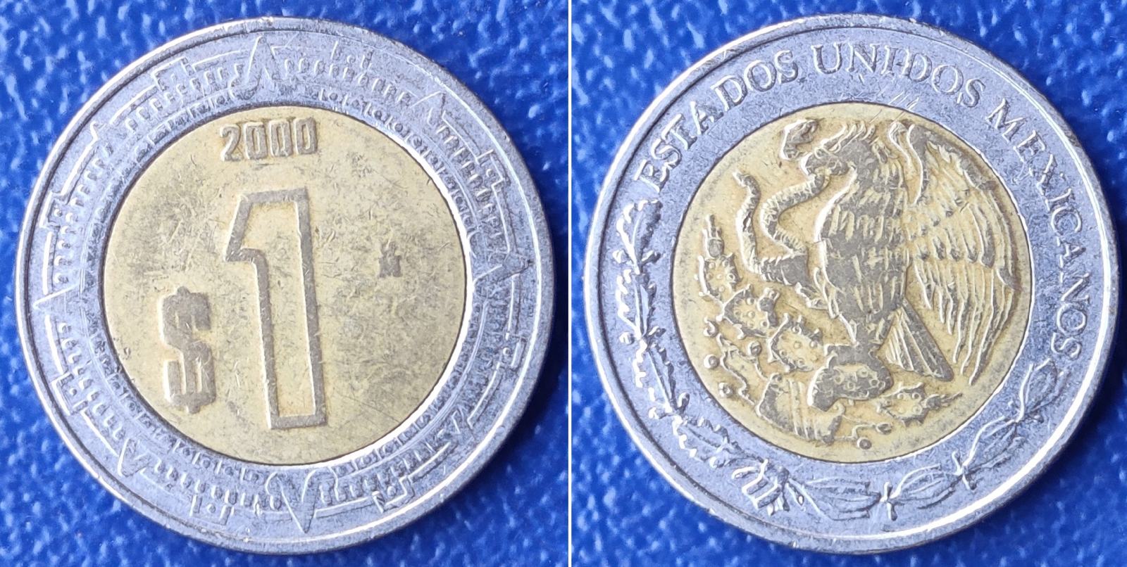 Mexico 1 peso, 2000