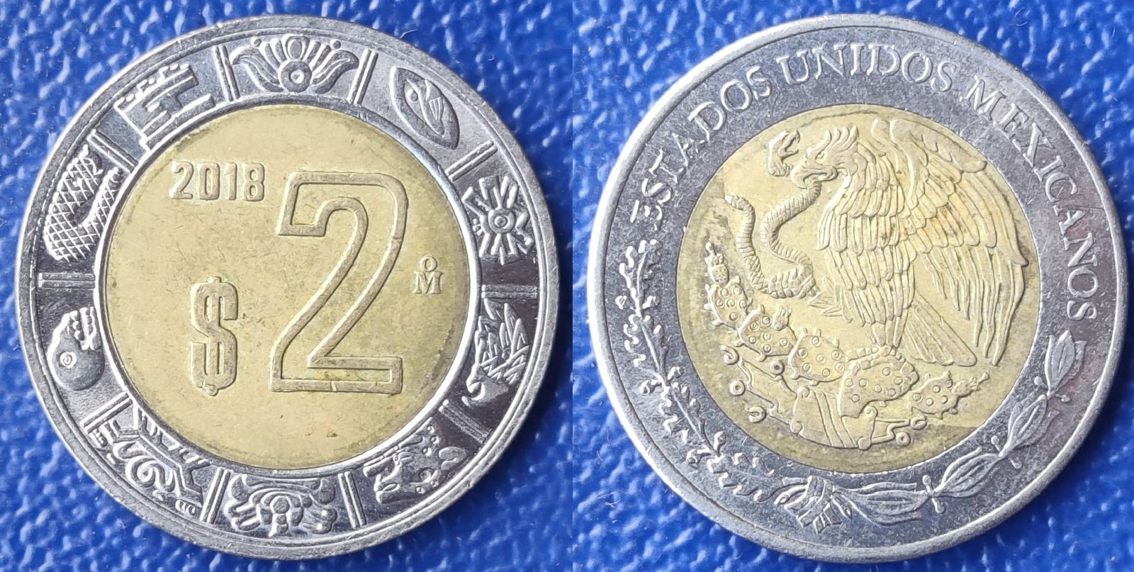 Mexico 2 pesos, 2018