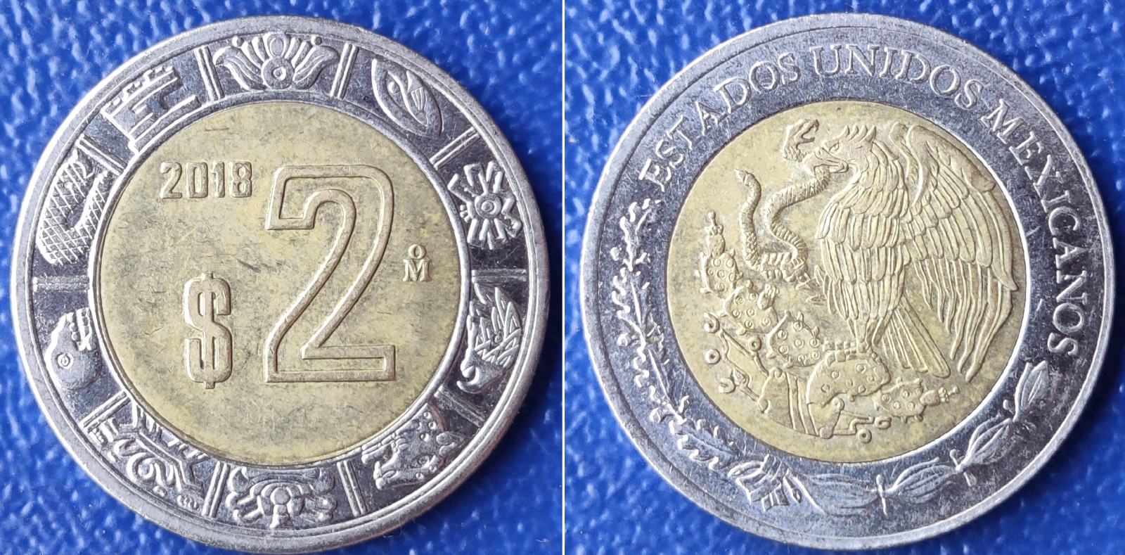 Mexico 2 pesos, 2018