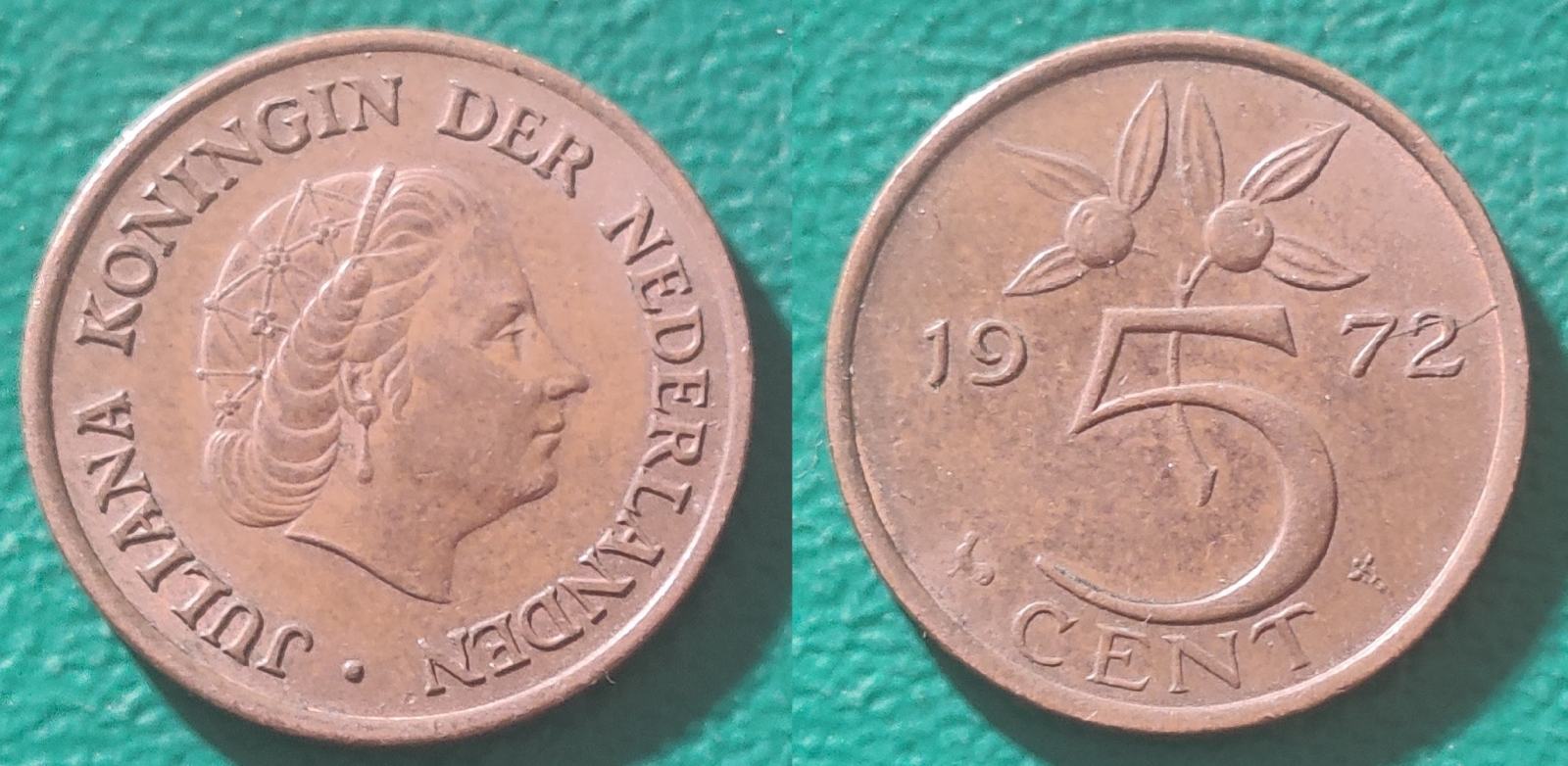 Netherlands 1 cent, 1972 +/ 0,90 EURO