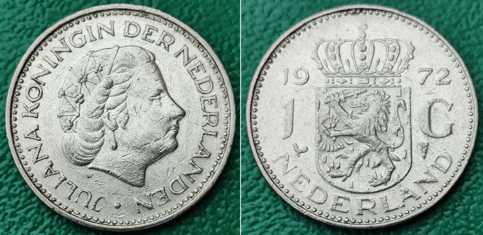 Netherlands 1 gulden, 1972 +/ 1,00 EURO