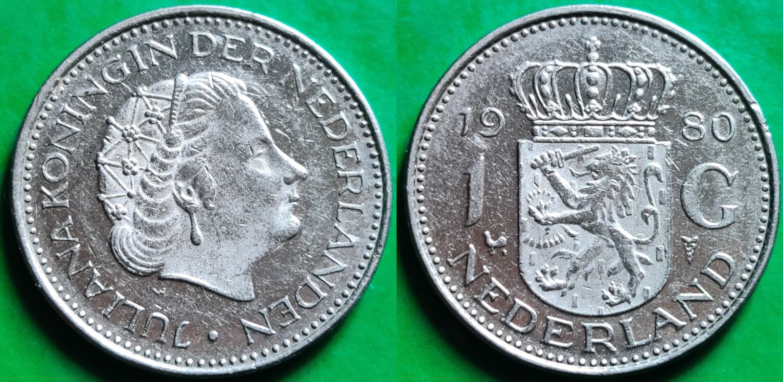 Netherlands 1 gulden, 1980 **/ 1,00 EURO