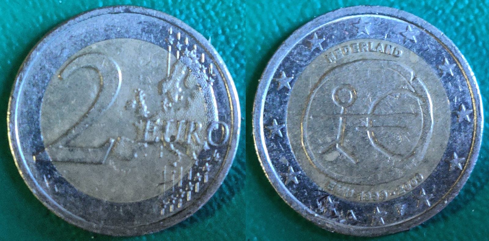 Netherlands 2 euro, 2009 Ten years of Economic and Monetary Union (EMU