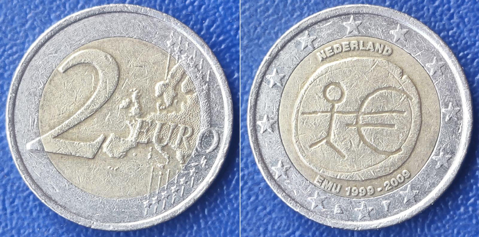 Netherlands 2 euro, 2009 Ten years of Economic and Monetary Union (EMU