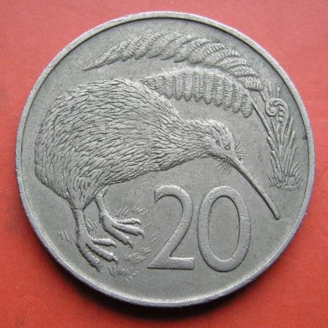 NEW ZEALAND 20 CENTS 1967