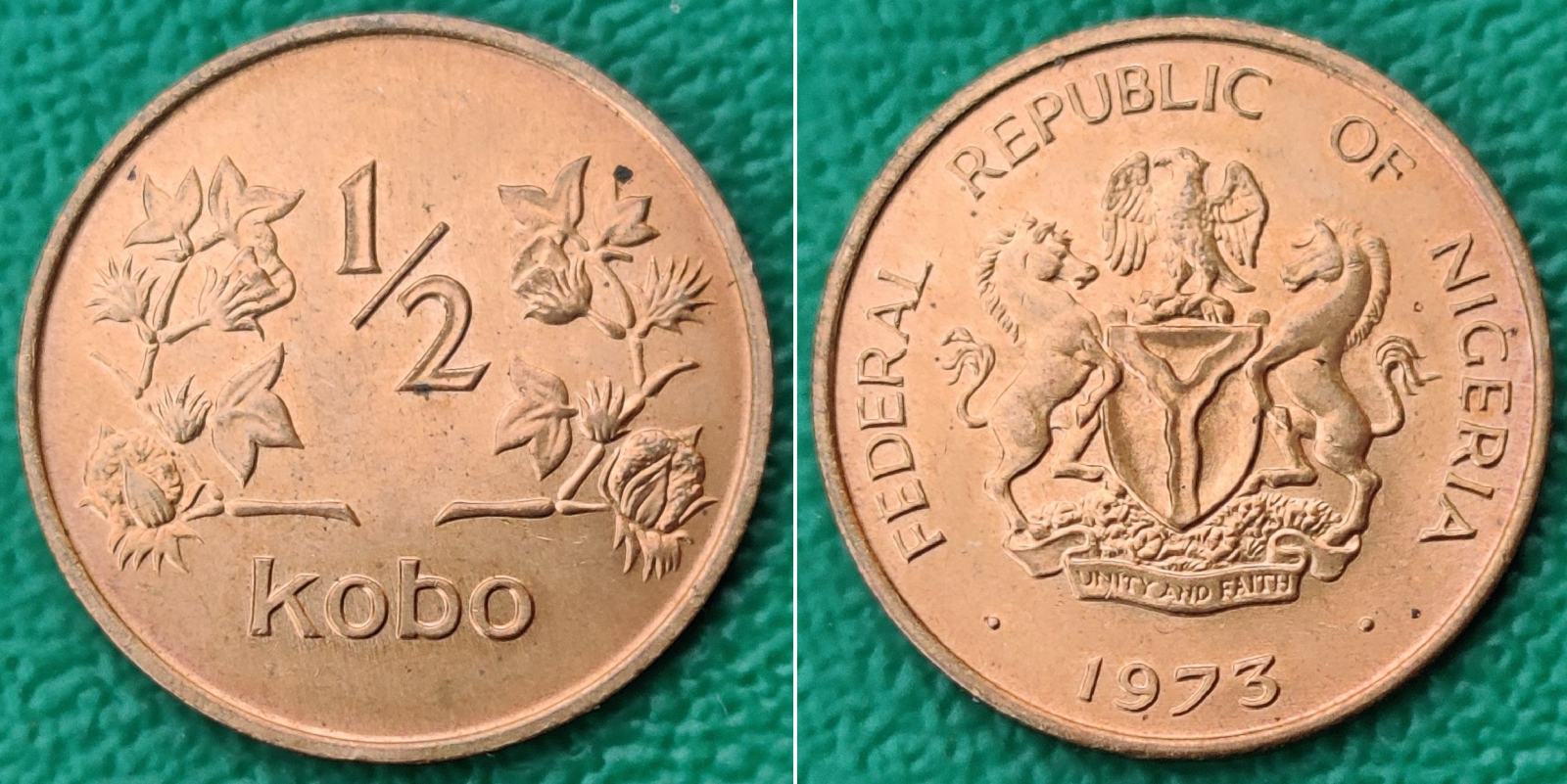 Nigeria ½ kobo, 1973 UNC