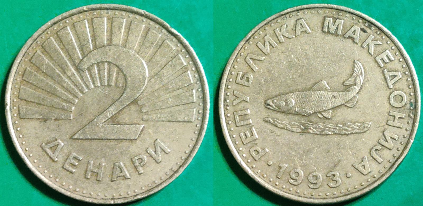 North Macedonia 2 denar, 1993