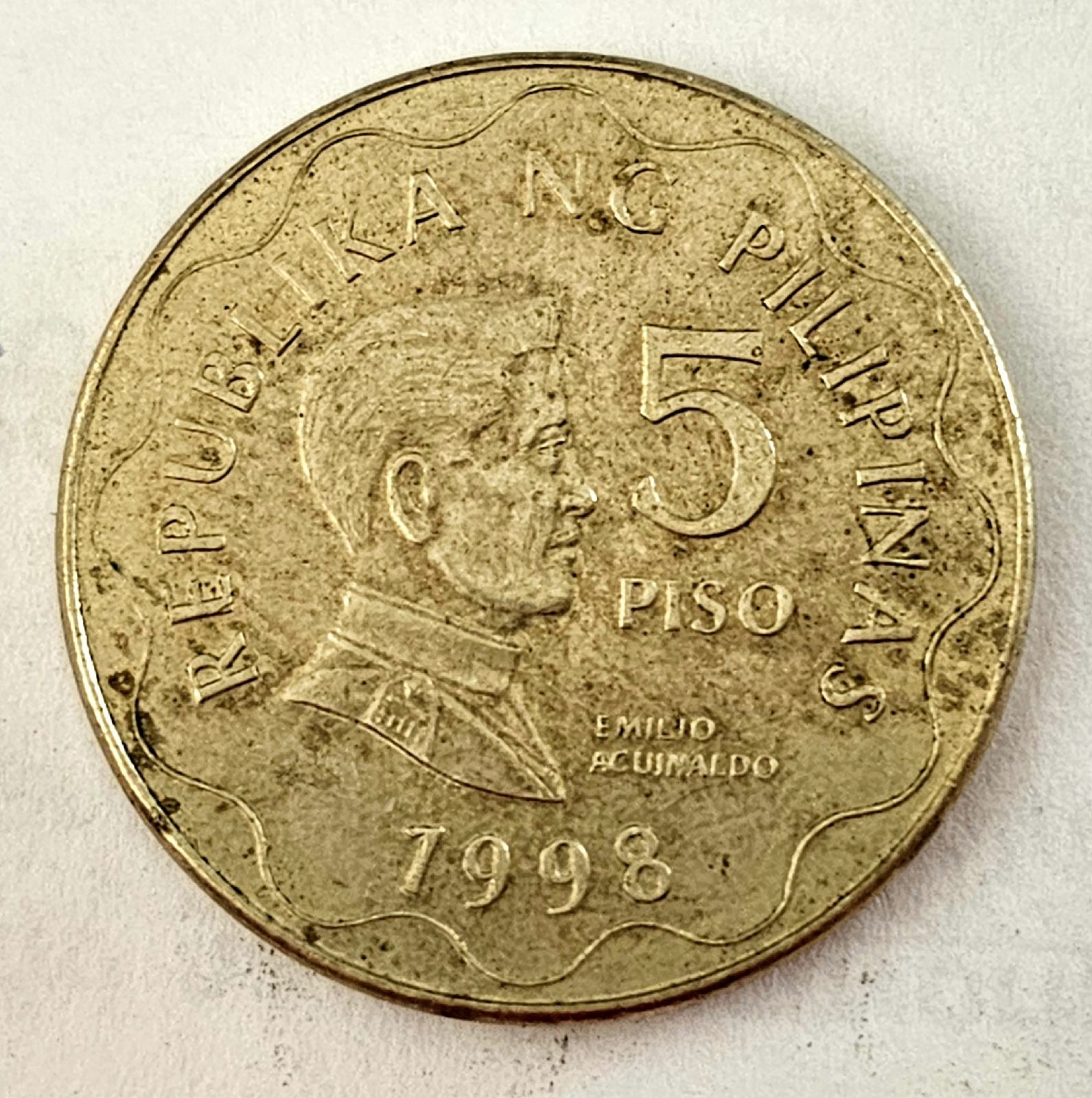 PHILIPPINES- 5 PISO 1998.