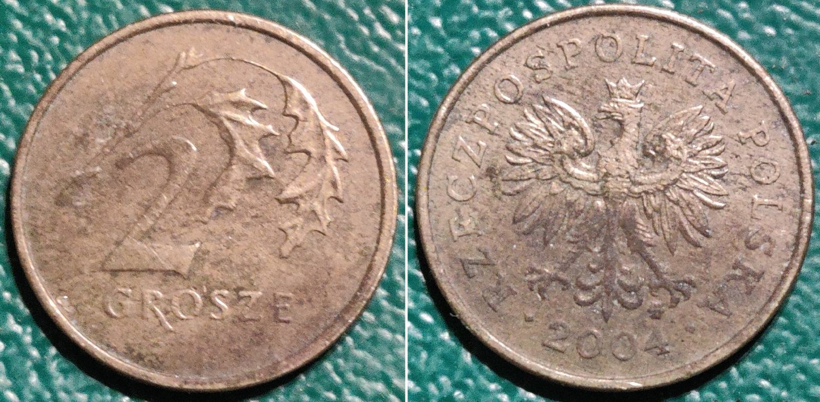 Poland 2 grosze, 2004 ***/ 0,70 EURO