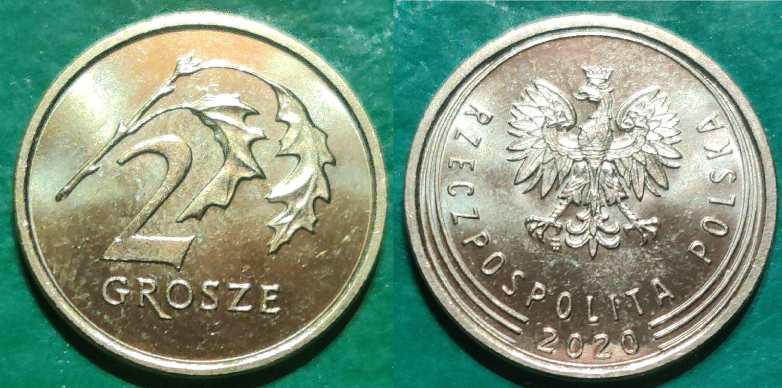 Poland 2 grosze, 2020 /& 0,40 EURO
