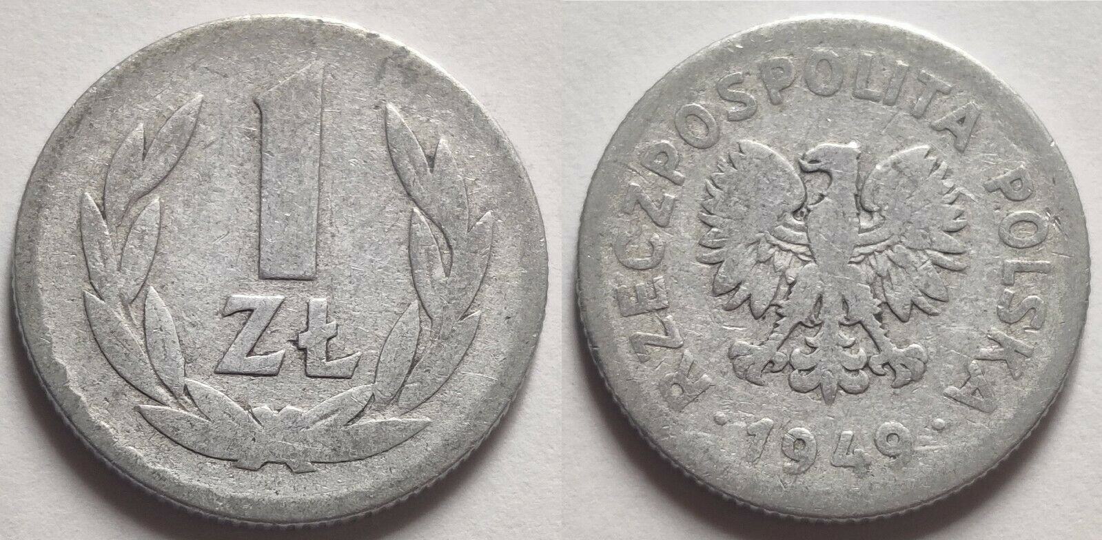 Poland 1 zloty, 1949