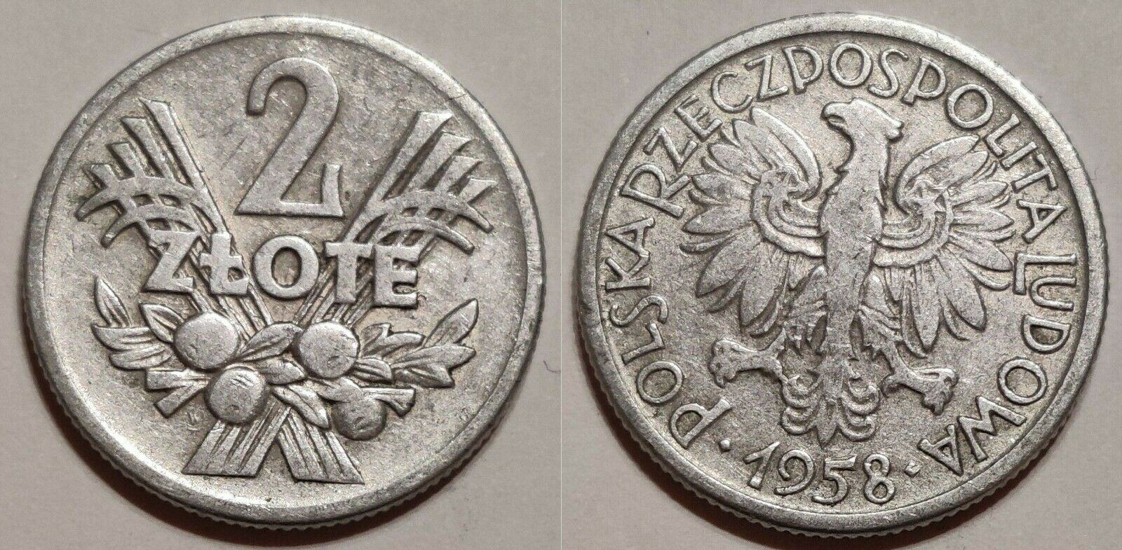 Poland 2 zlote, 1958
