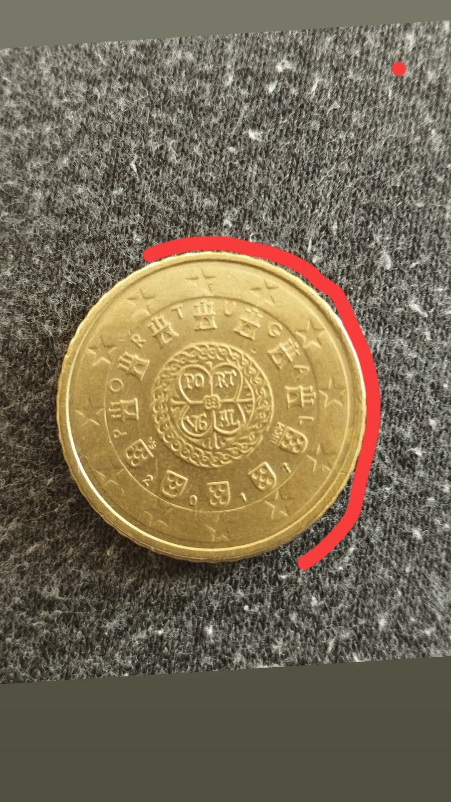 Portugal 50€.Centi 2011 Prstena Siri Kovanice