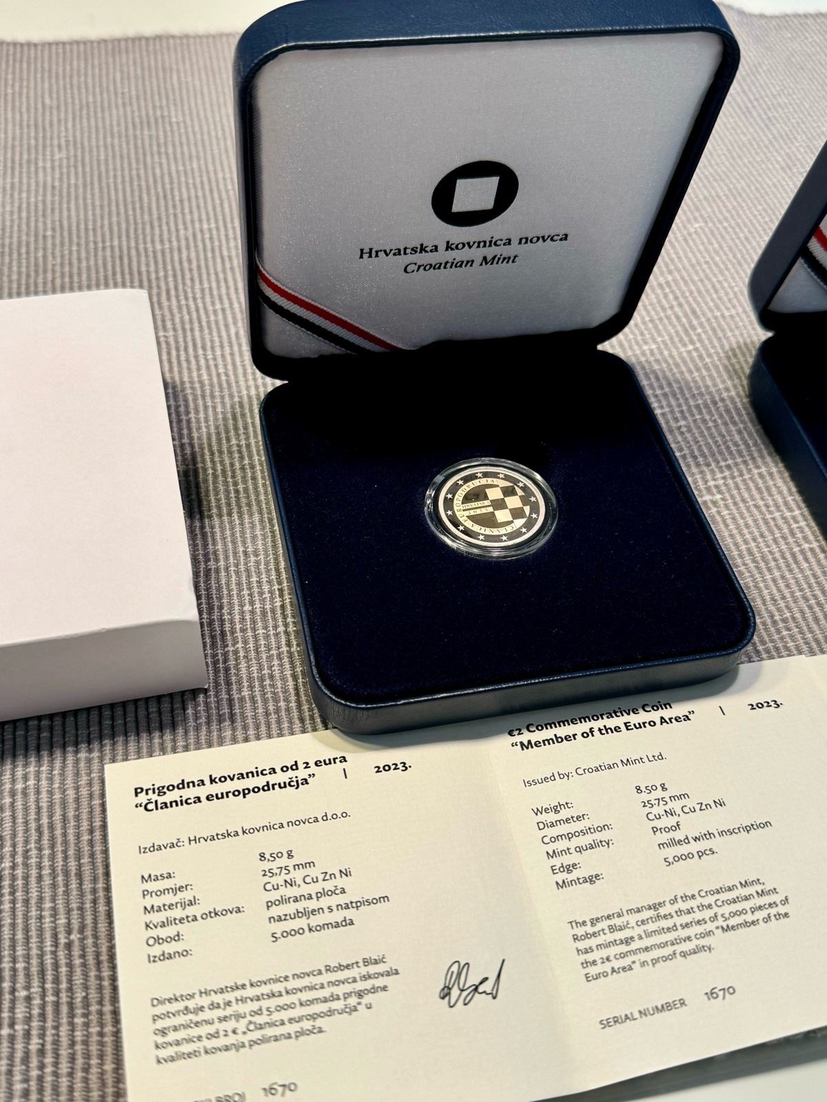 Prigodna kovanica od 2 eura “Članica europodručja” 2023. PROOF