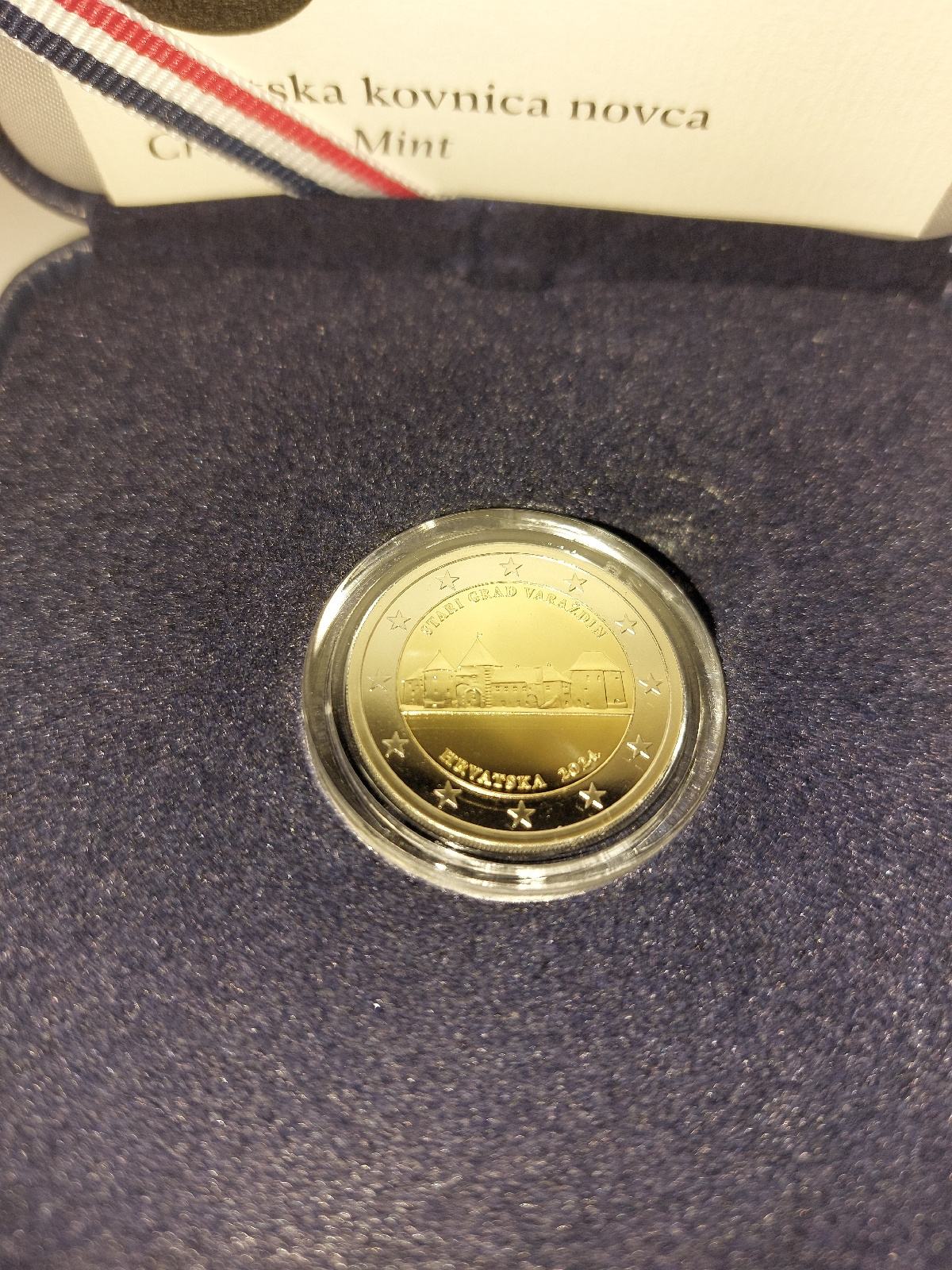 Prigodna kovanica 2 eura Stari grad Varaždin 2024. Proof