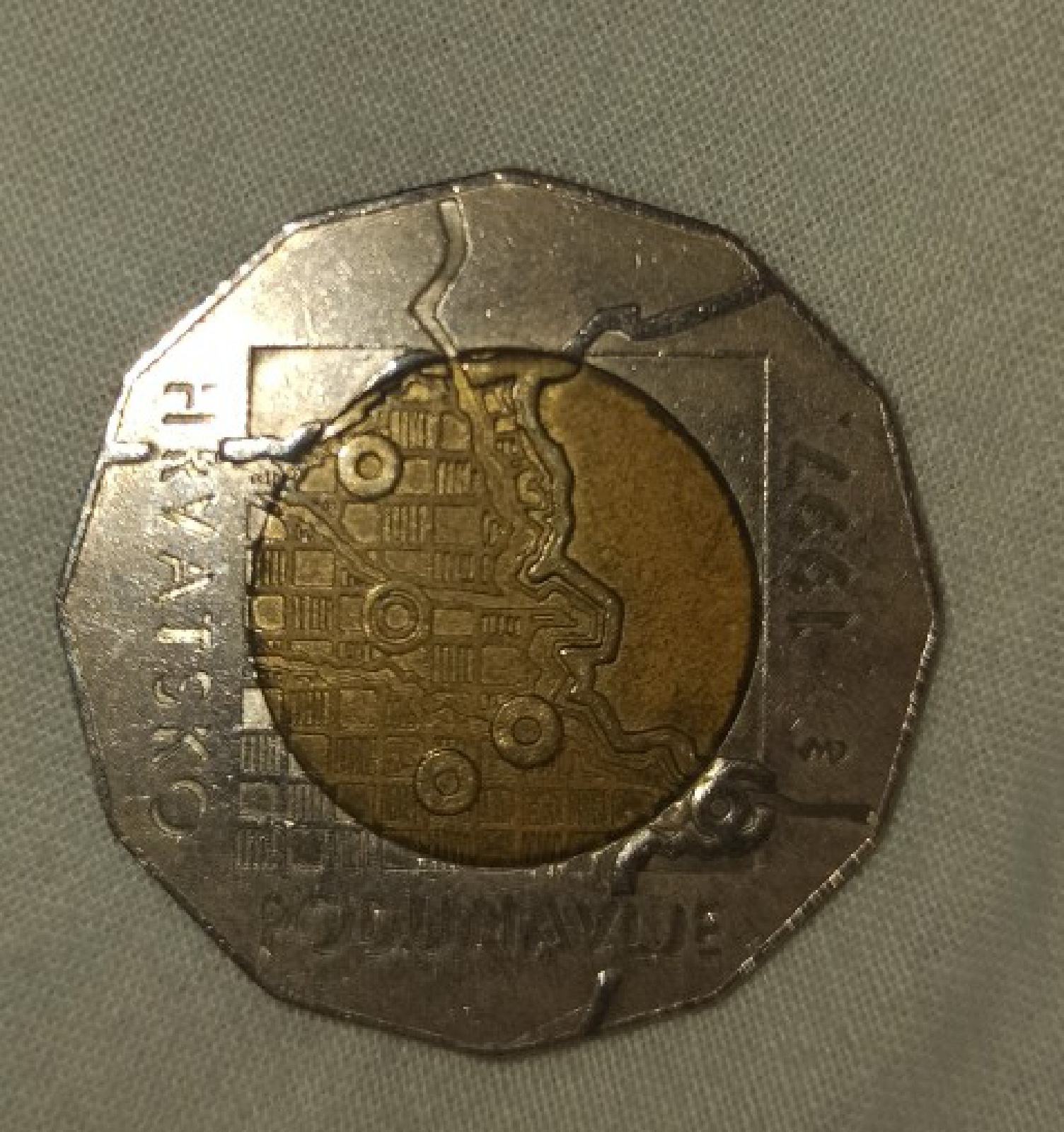 Prva izdana kovanica od 25 kuna iz 1997. (motiv hrvatskog Podunavlja)