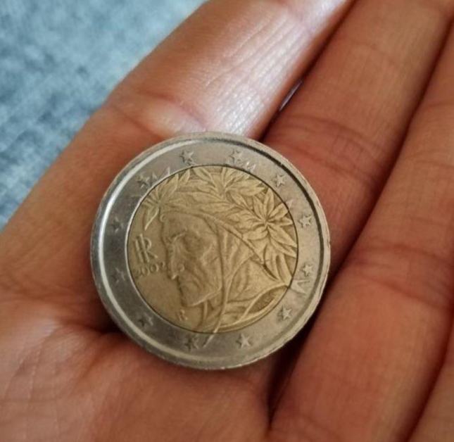 Rijetka kovanica od 2 eura Dante Alghieri 2002