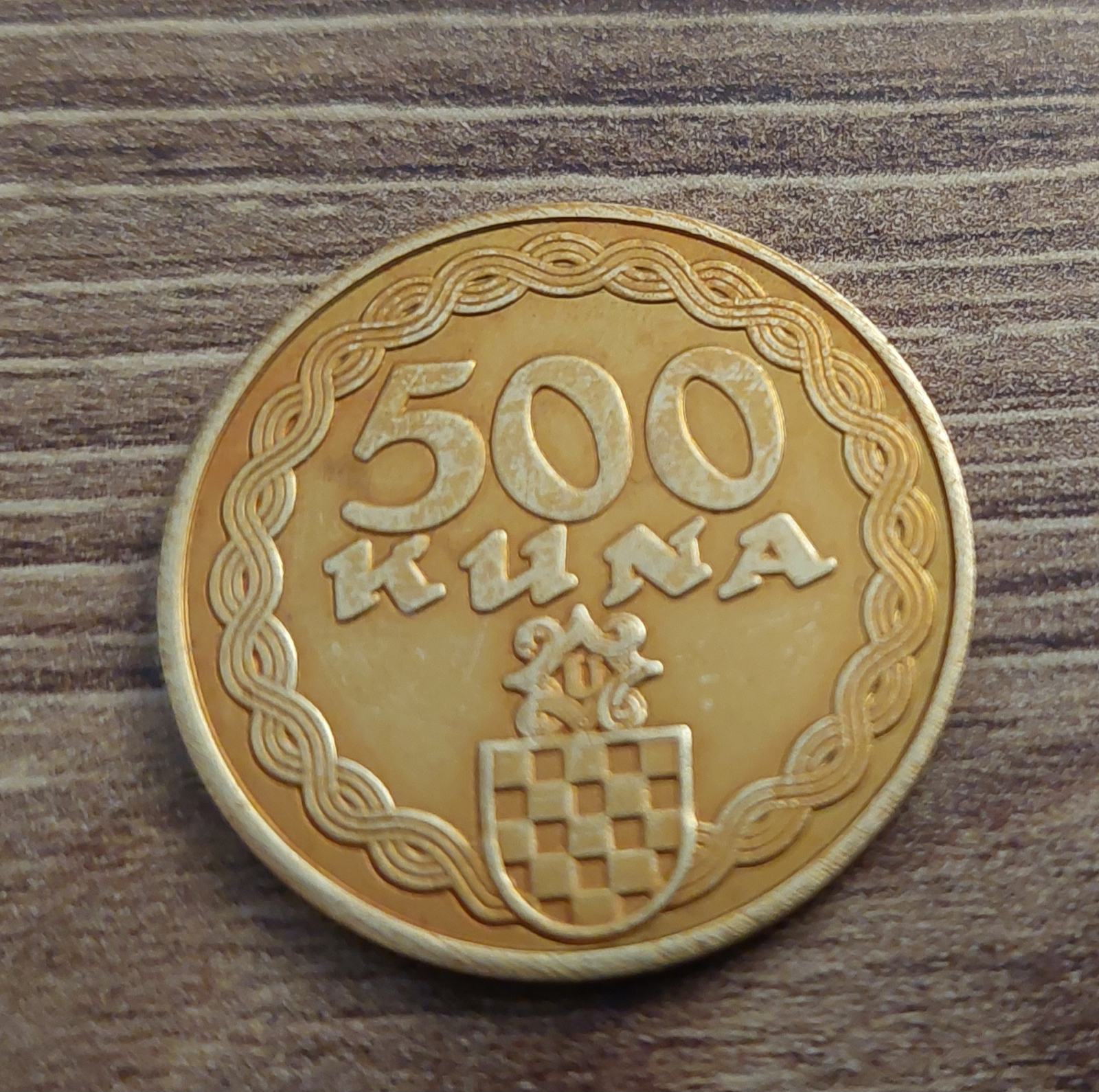 Rijetko- NDH 500 kuna kovanice - restrike otkov
