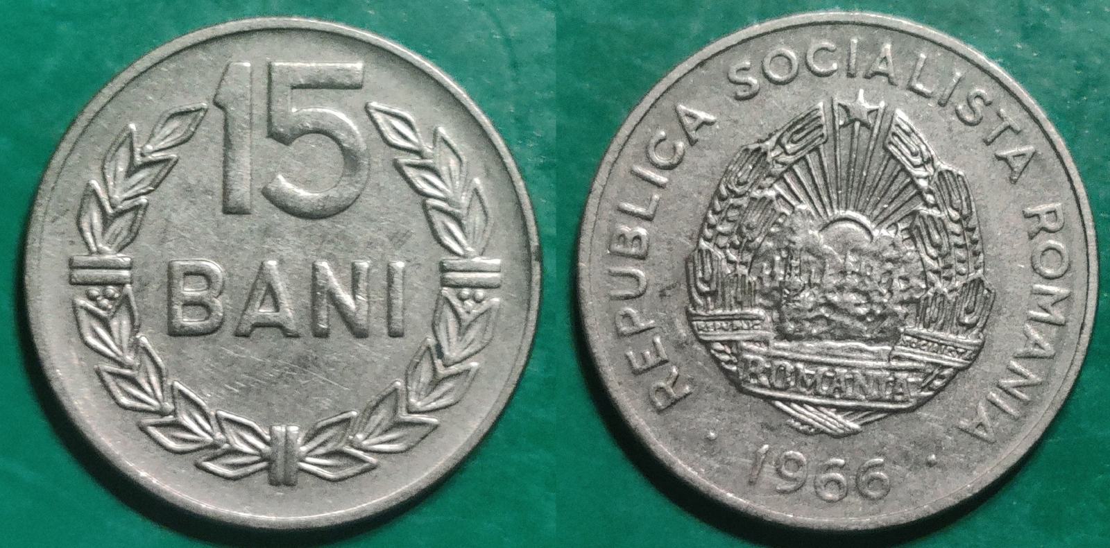 Romania 15 bani, 1966