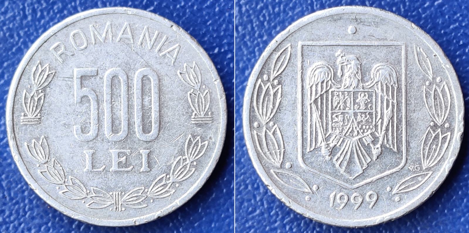 Romania 500 lei, 1999