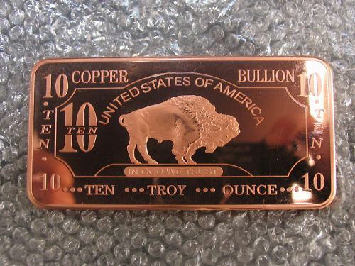 SAD American Buffalo 999 bakar bakrena poluga 10 oz unci bakra