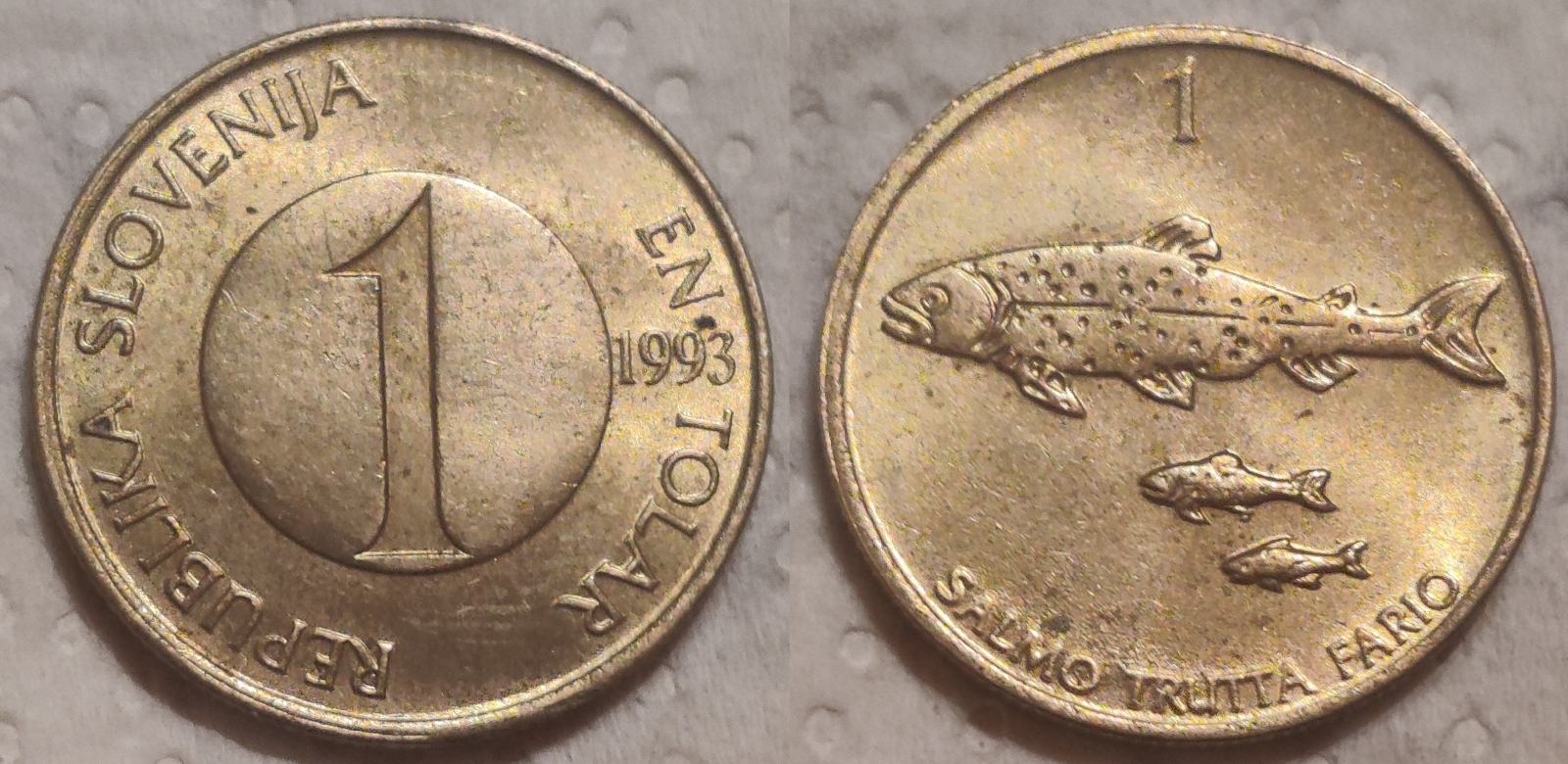 Slovenija 1 tolar, 1993