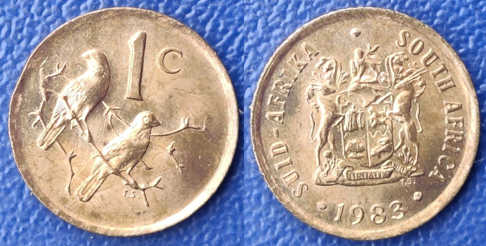 South Africa 1 cent, 1983