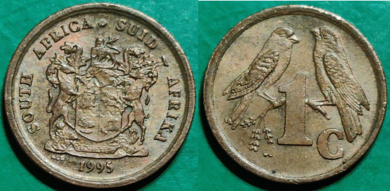 South Africa 1 cent, 1995