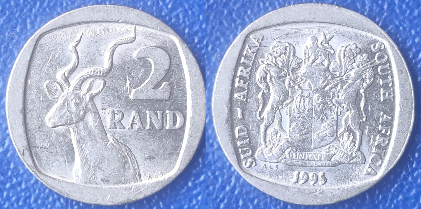 South Africa 2 rand, 1995
