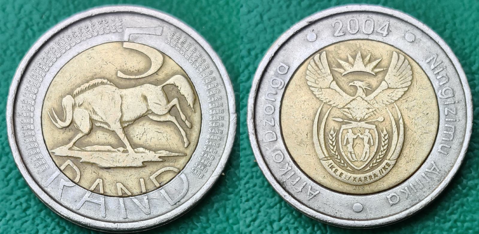 South Africa 5 rand, 2004