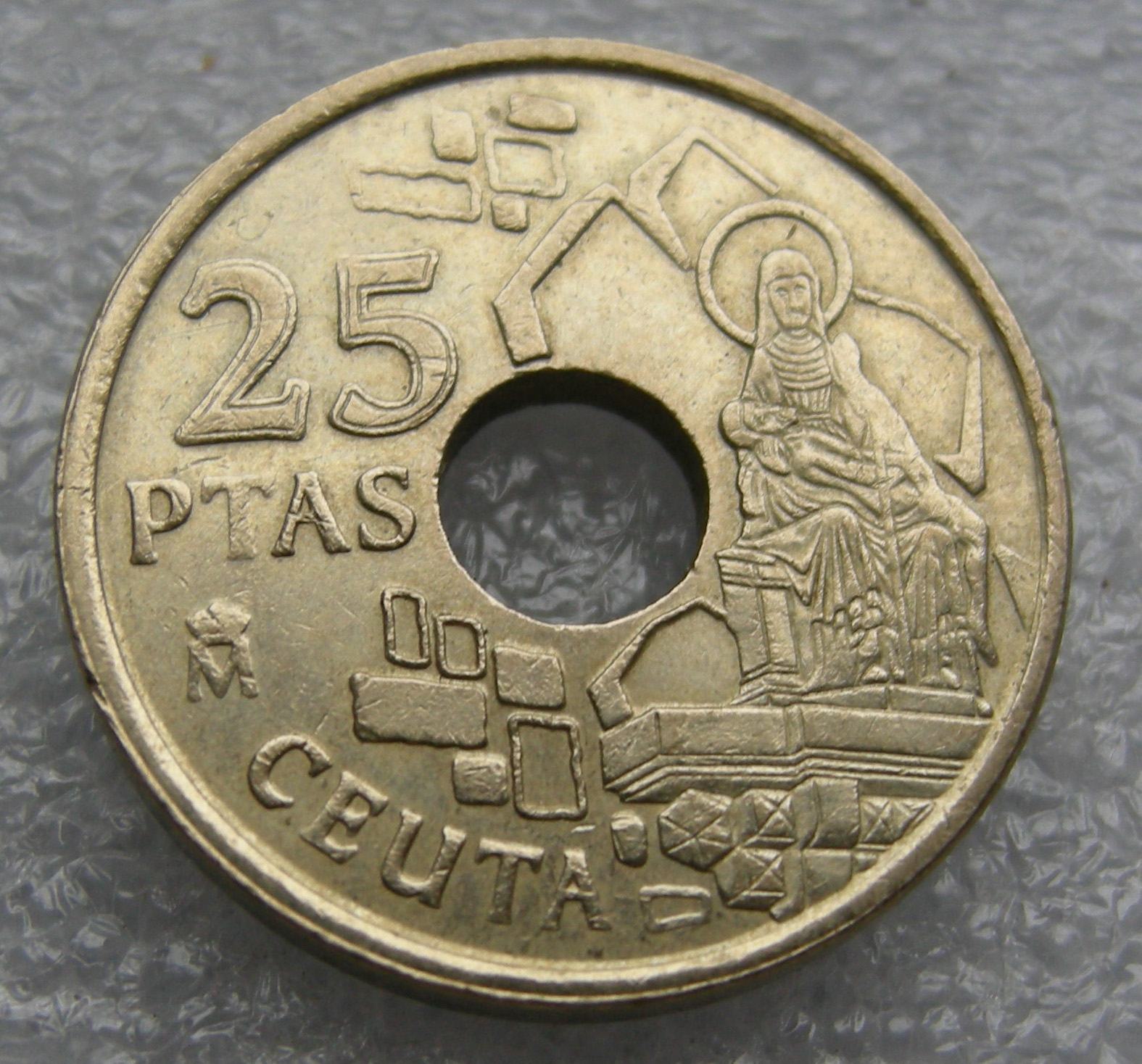 SPAIN 25 PESETAS 1998 Ceuta